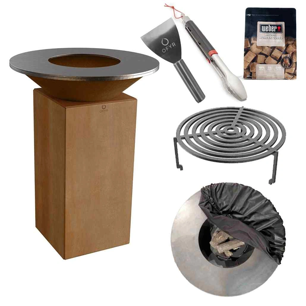 Gratare Ofyr - Set Gratar OFYR ORIGINAL Corten 75 cu vatra de gatit pe ...