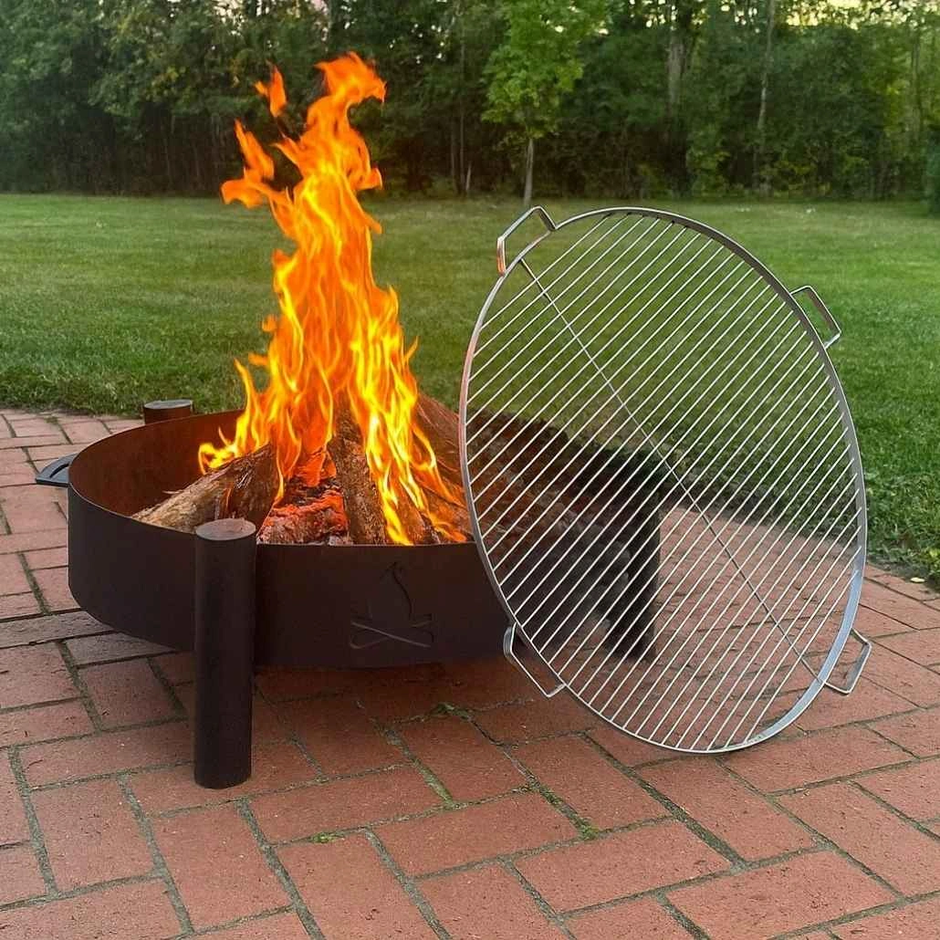 Pachet Vatra HAITI 80 cm cu grilaj inox