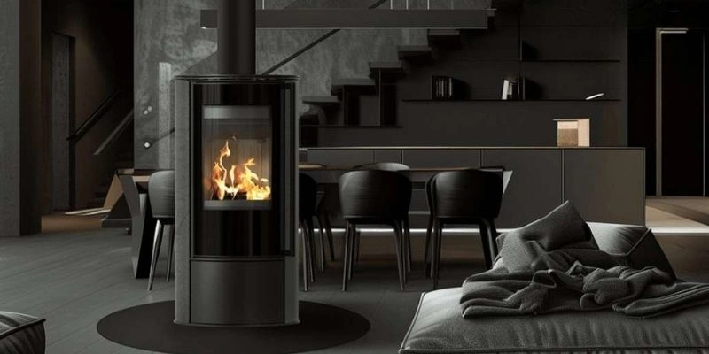Soba Erik 5.5kW Grafite Satin - samota neagra